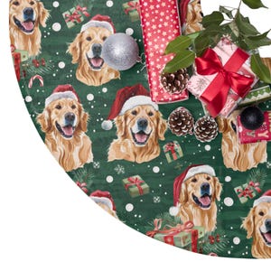 Golden Retriever Christmas Tree Skirts | Golden Retriever Golden ...