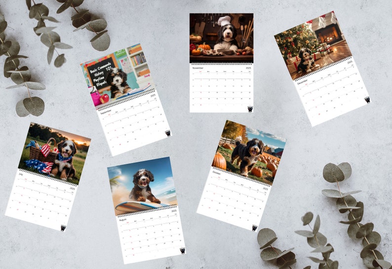Bernedoodle Calendar 2025 | Bernedoodle Wall Calendar Gift | Dog Wall ...