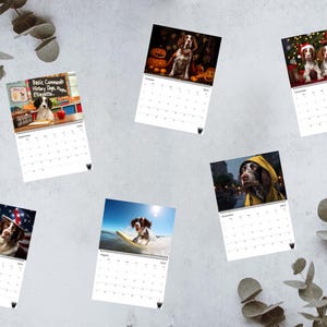 Brittany Calendar 2025 | Brittany Spaniel Wall Calendar | Dog Wall ...