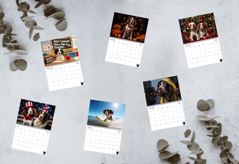Brittany Calendar 2025 | Brittany Spaniel Wall Calendar | Dog Wall ...