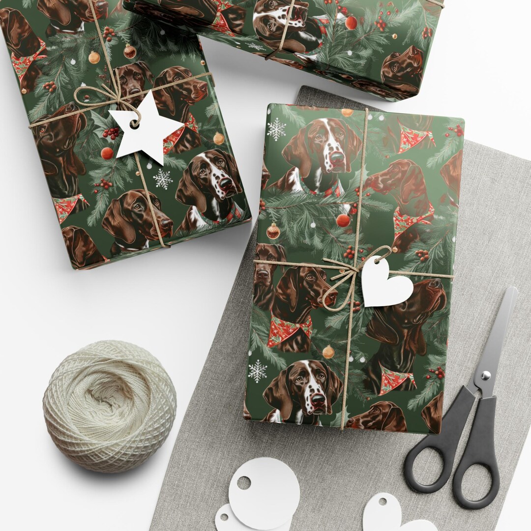 German Shorthaired Pointer Christmas Wrapping Paper | German Pointer ...