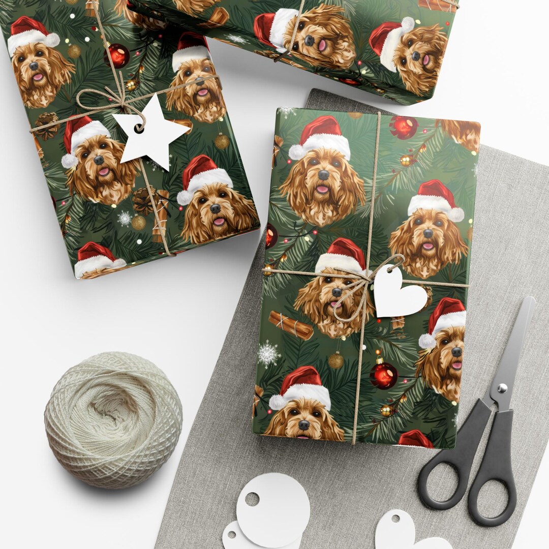 Cavapoo Christmas Wrapping Paper | Cavapoo Xmas Wrapping Paper ...