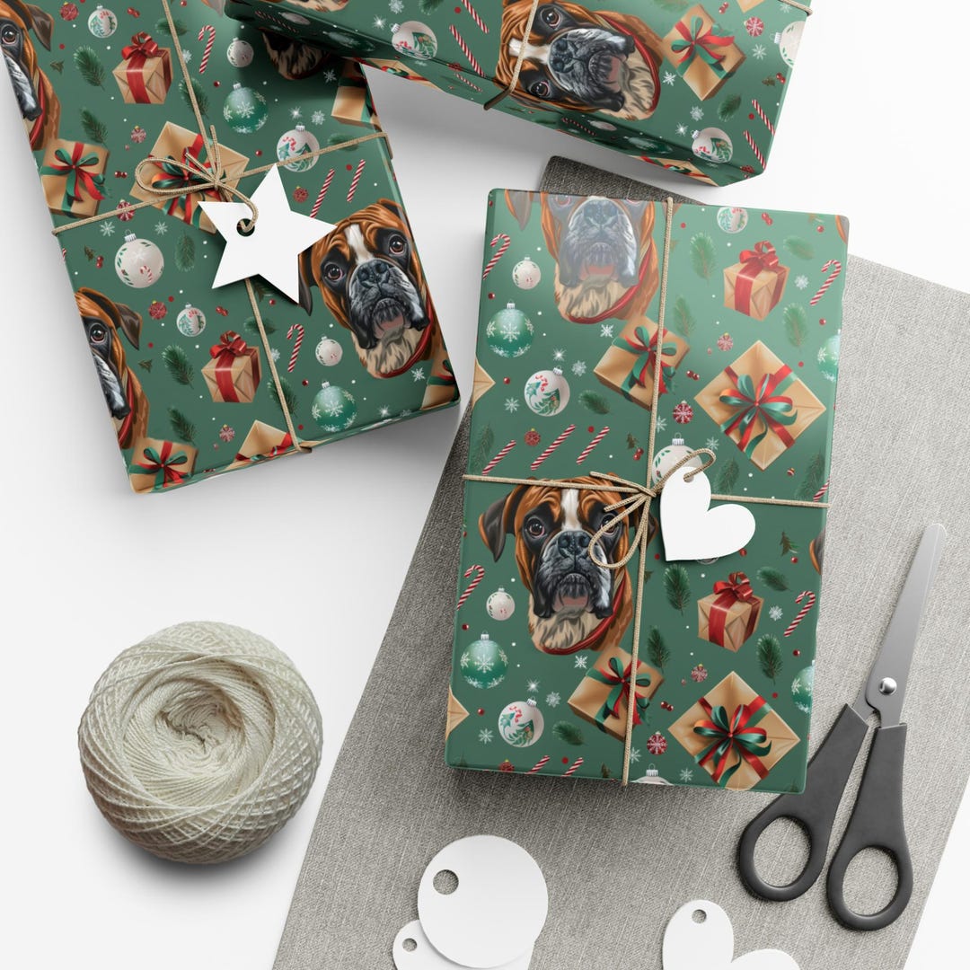 Boxer Christmas Wrapping Paper | Boxer Xmas Wrapping Paper | Boxer ...