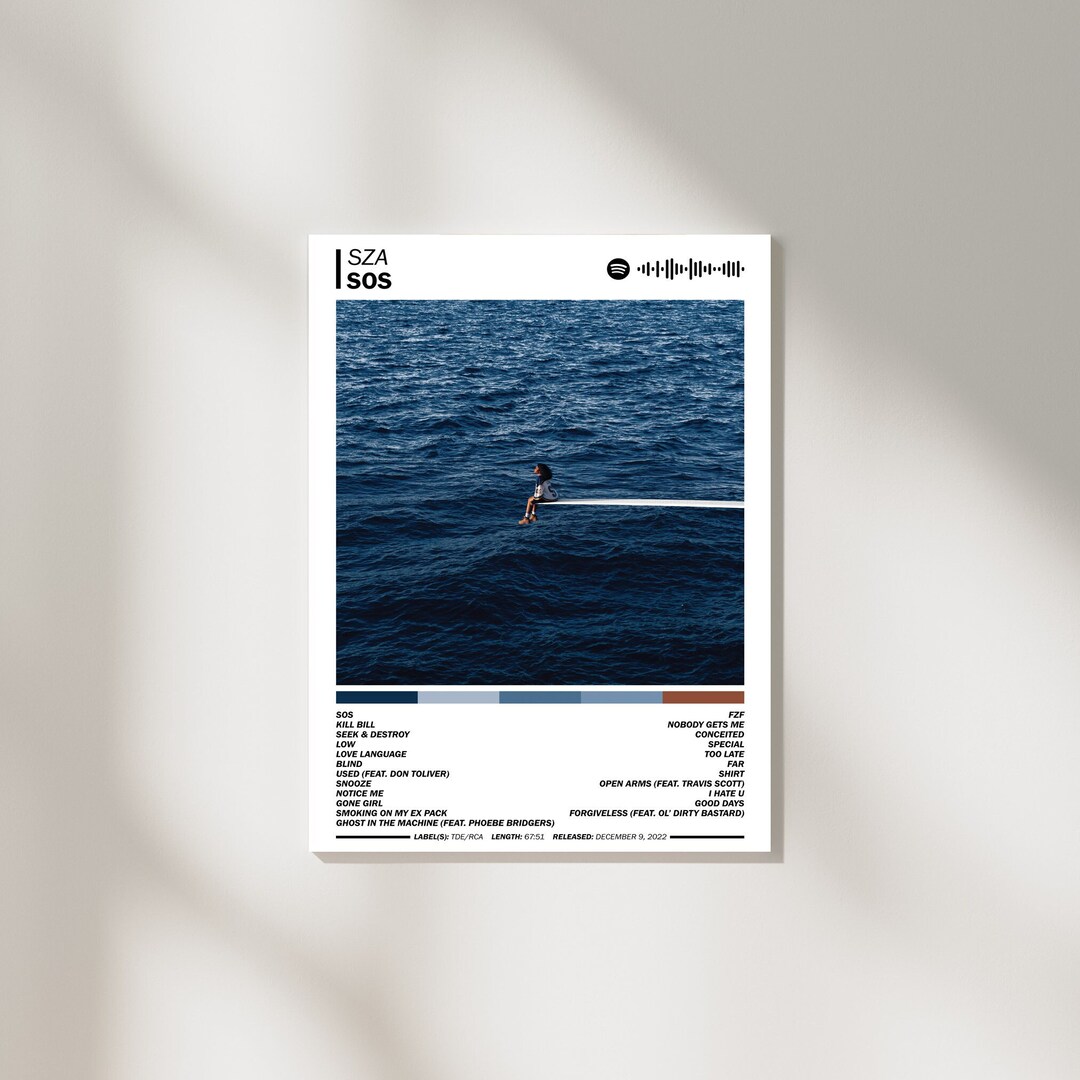 SZA SZA Posters SOS Poster Music Poster Print Album Cover Poster ...