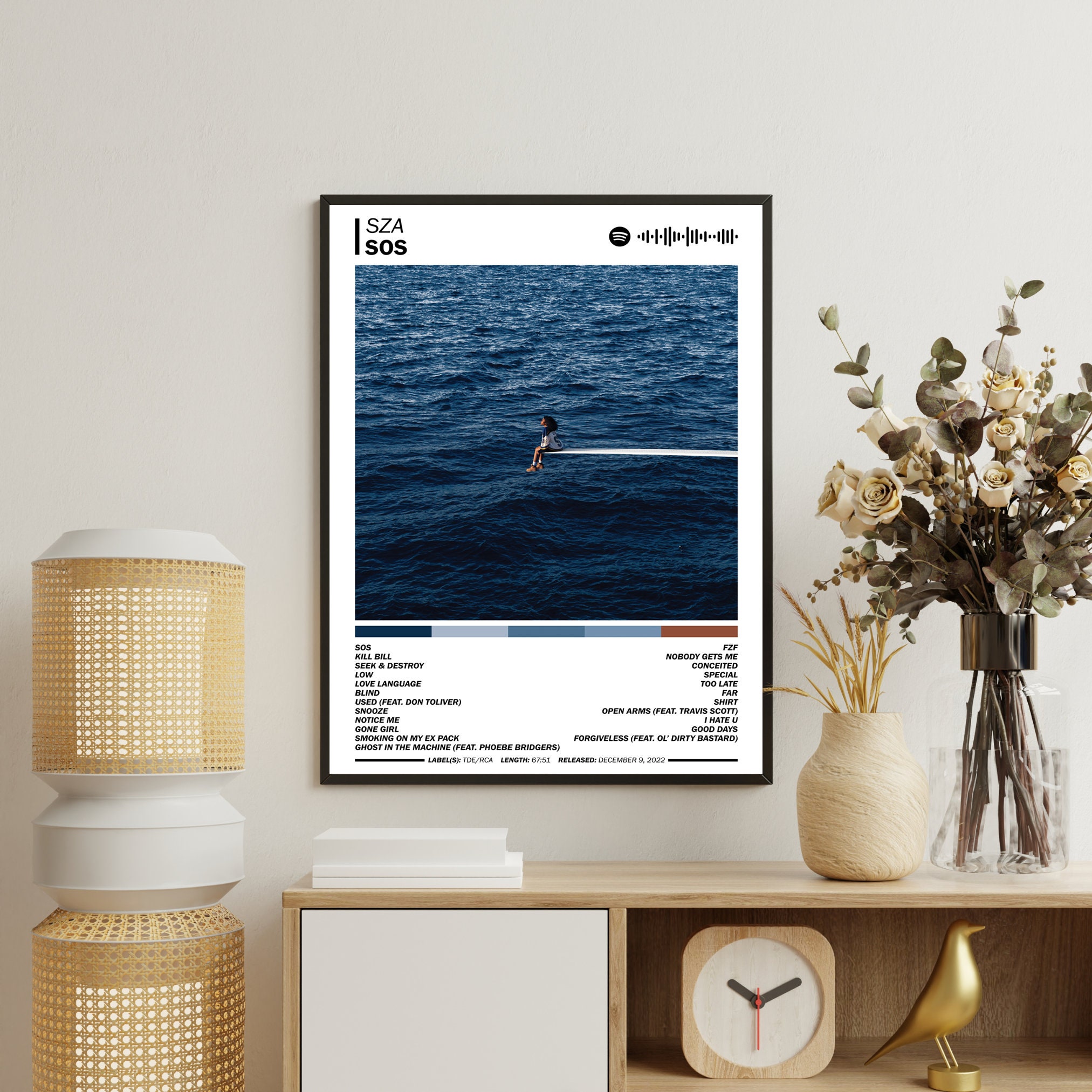 SZA SZA Posters SOS Poster Music Poster Print Album Cover Poster ...