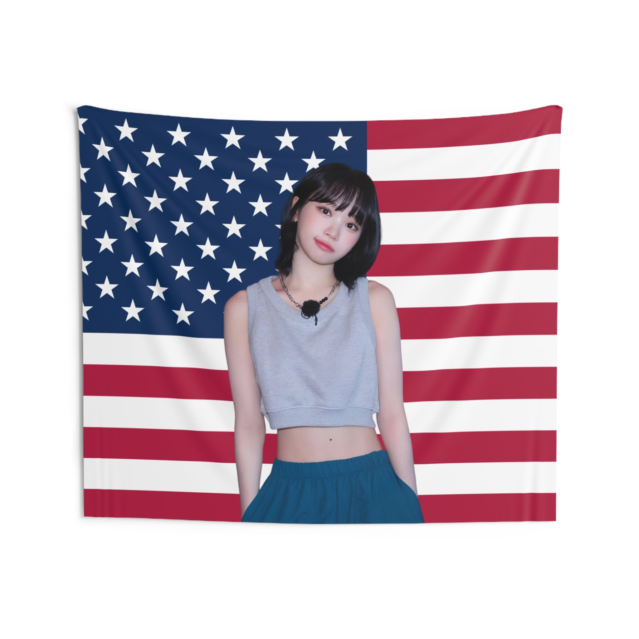 Le Sserafim Chaewon Flag, Chaewon American Flag Tapestry, Tapestry for Chaewon Fan, Gift Ideas ...