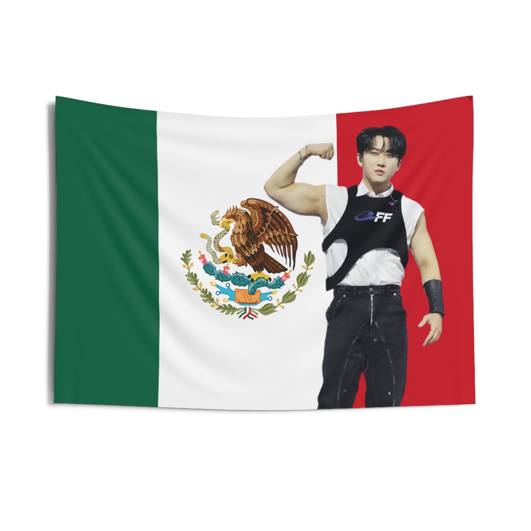 Stray Kids Changbin Mexico Flag Banner, SKZ Changbin Kpop Mexico Flag ...