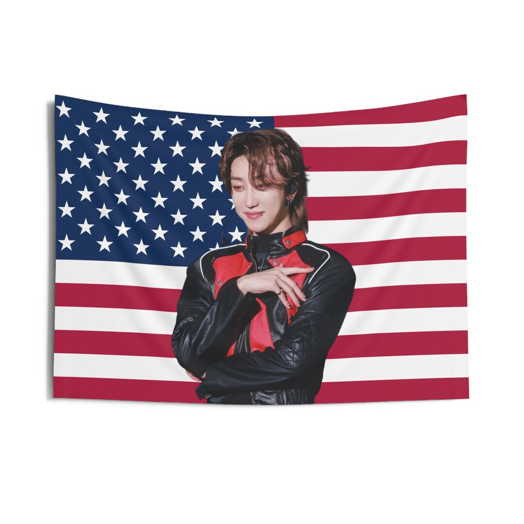Seventeen Minghao American Flag Banner, Seventeen Minghao Flag Tapestry ...