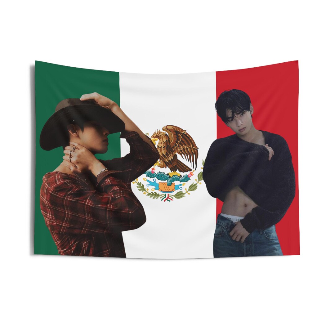 Astro Eunwoo Mexico Flag Tapestry, Eun Woo Astro Mexican Flag Banner ...