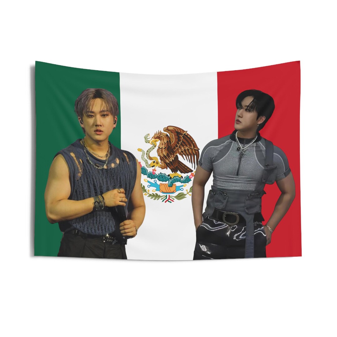 Straykids Changbin Mexico Flag Banner, Changbinstray Kids Flag Tapestry ...