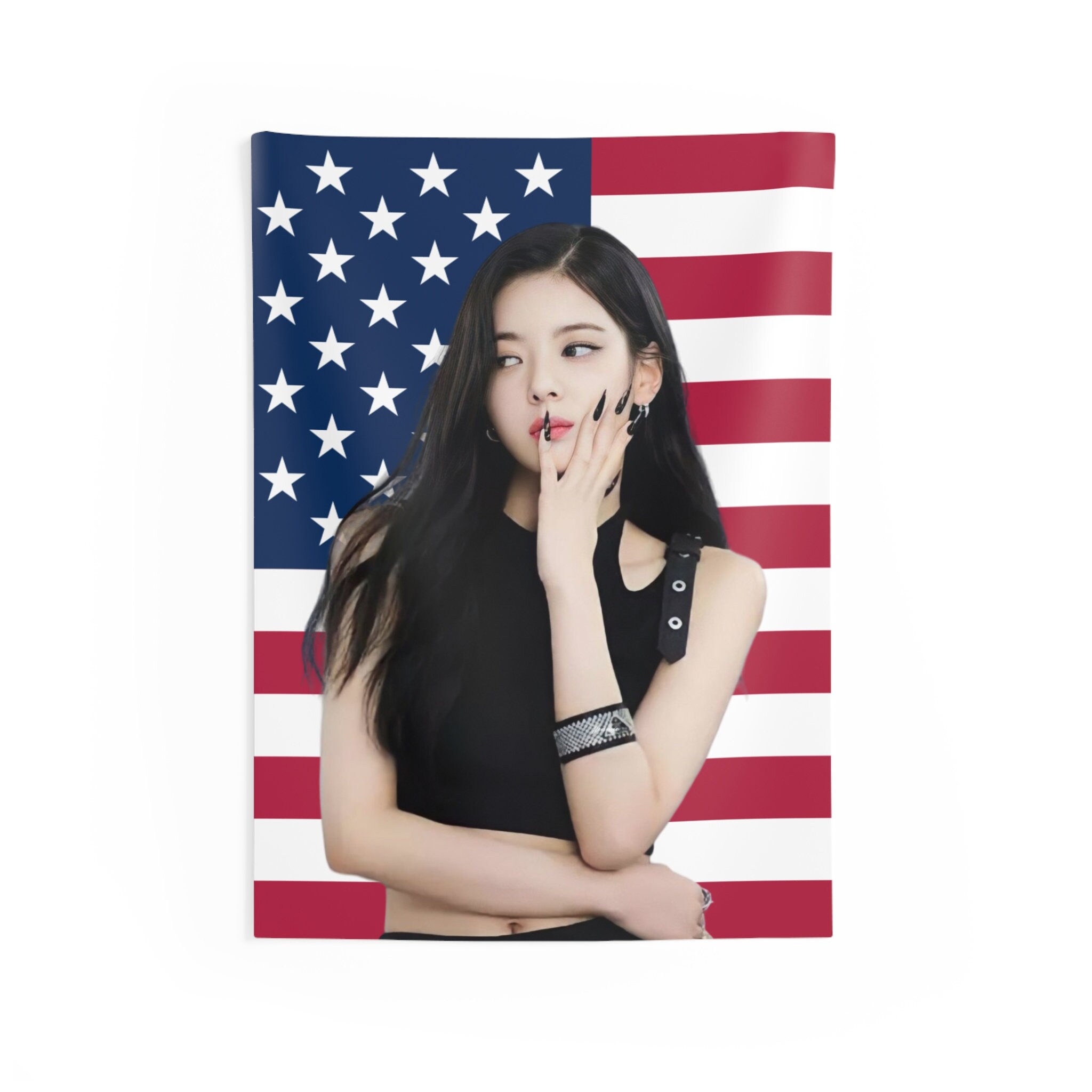 Itzy Yuna American Flag Tapestry, Itzy Yuna Kpop Flag Tapestry, Gift ...