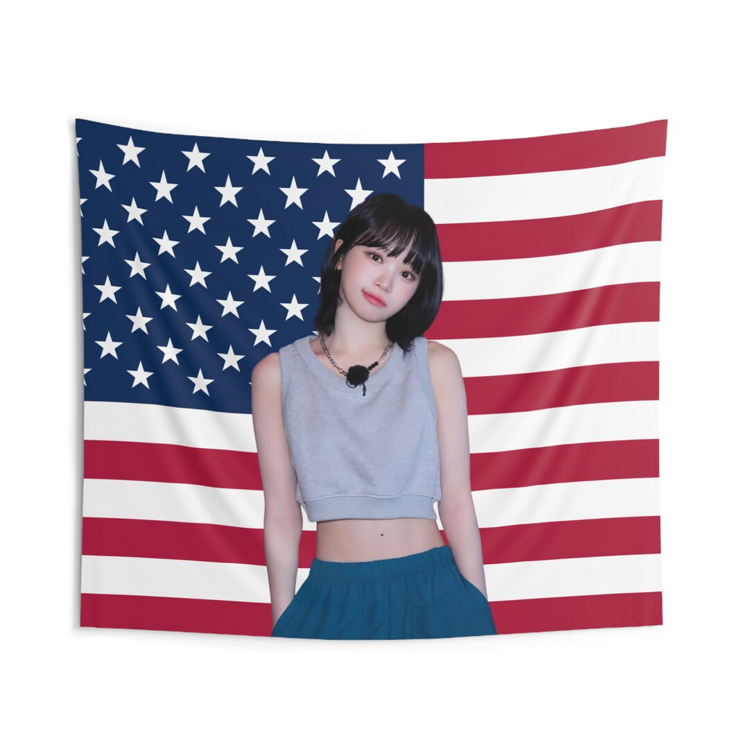 Le Sserafim Chaewon Flag, Chaewon American Flag Tapestry, Tapestry for Chaewon Fan, Gift Ideas ...