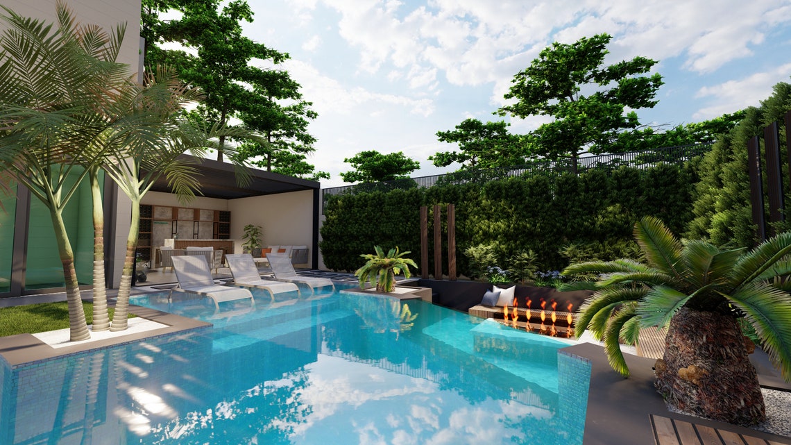 Backyard Design ,landscape Design ,garden Design, Garden Rendering ...