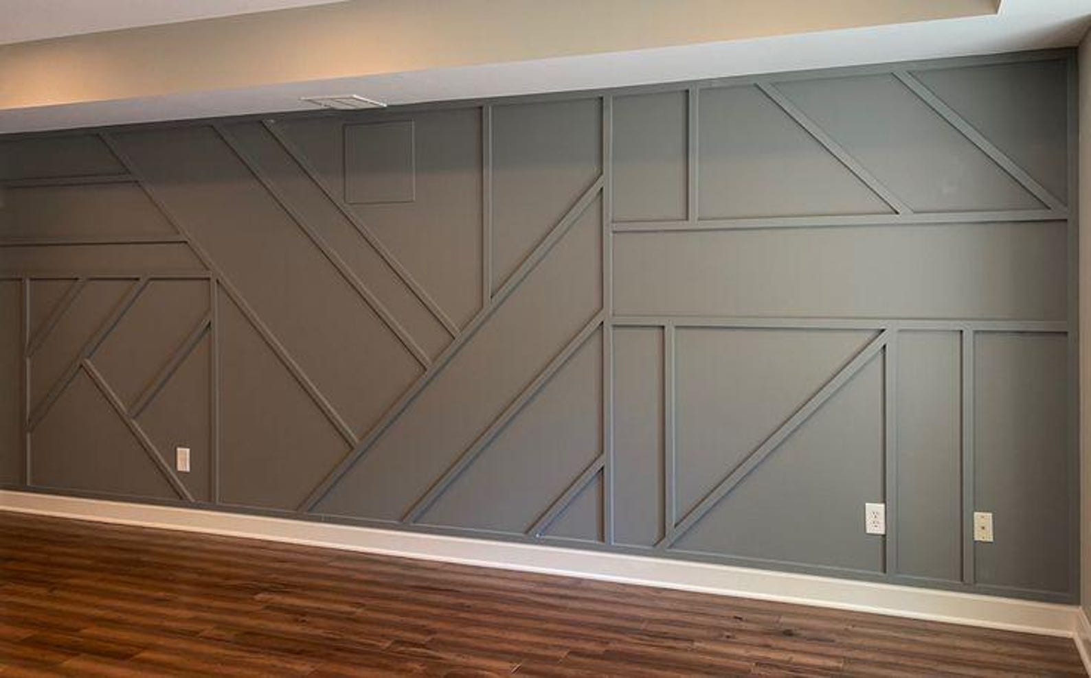Asymmetrical Accent Wall Molding Design Plan (digital Download) - Etsy