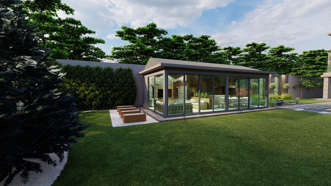 Online Backyard Design, Backyard 3D Rendering, 3d Rendering, Custom ...