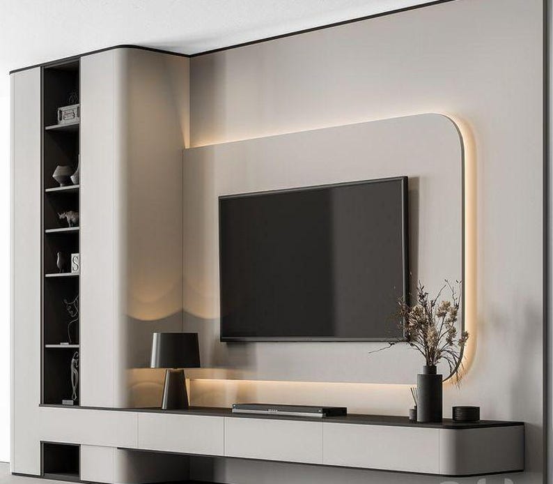 Custom 3D TV & Wall Unit Designs – Creative Wooden Console Ideas for ...