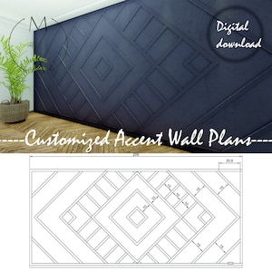 Customized Dimensional Accent Wall Plans, Amazing Wall Design, Trim ...