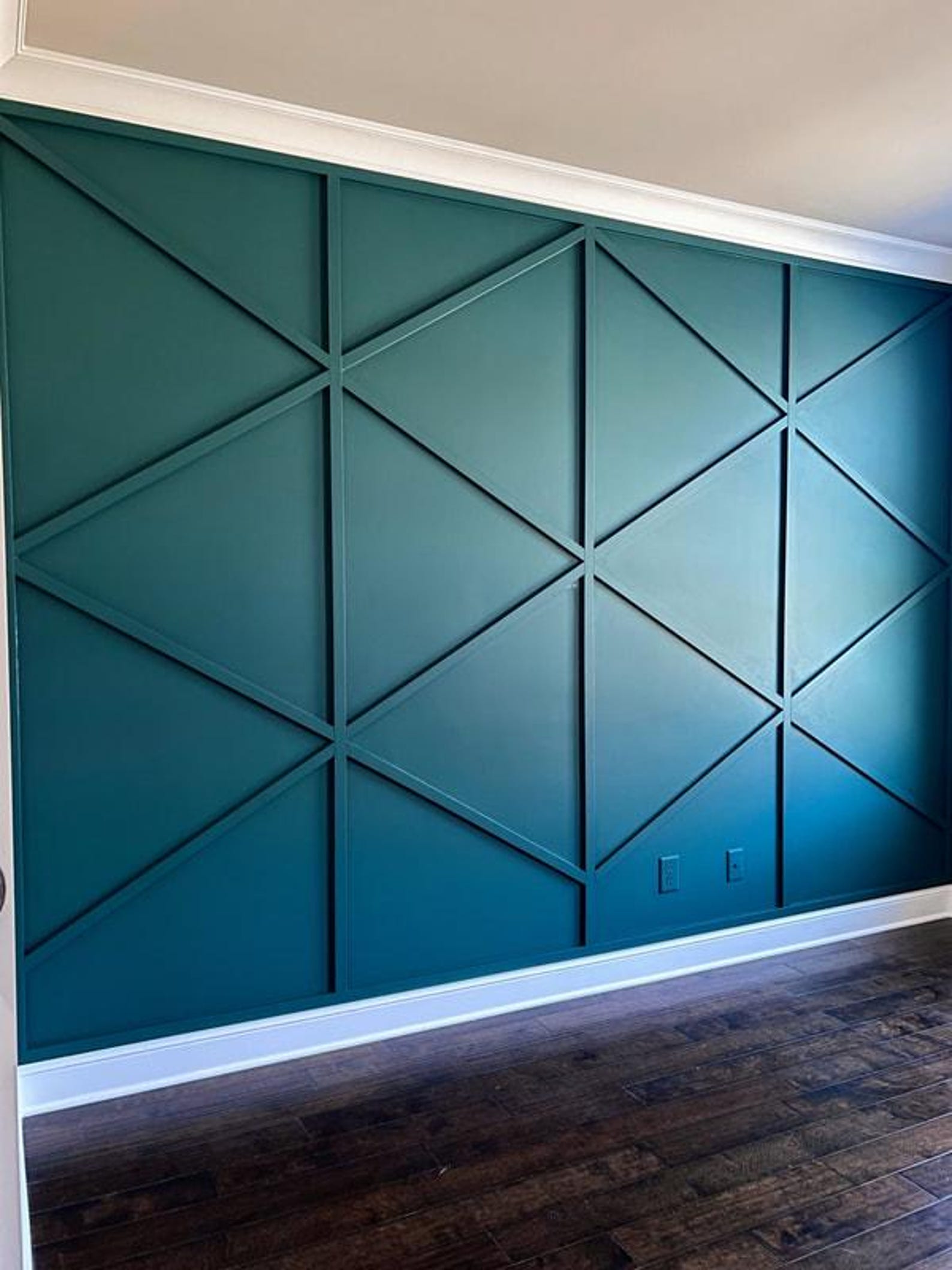 Modern Geometric Wall Paneling, Custom Accent Wall Design - Etsy