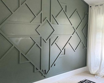 Dimensional Accent Wall-custom Amazing Wall Design, Trim Wall Design ...