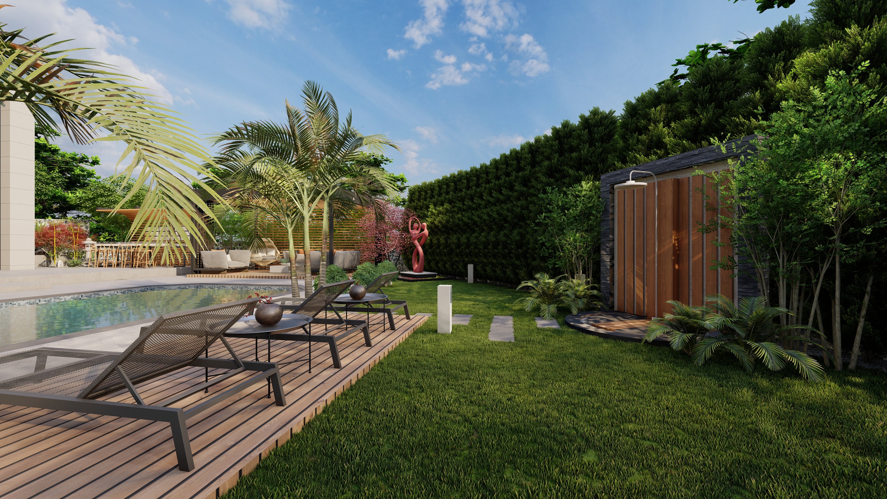 Online Backyard Design, Backyard 3D Rendering, 3d Rendering, Custom ...