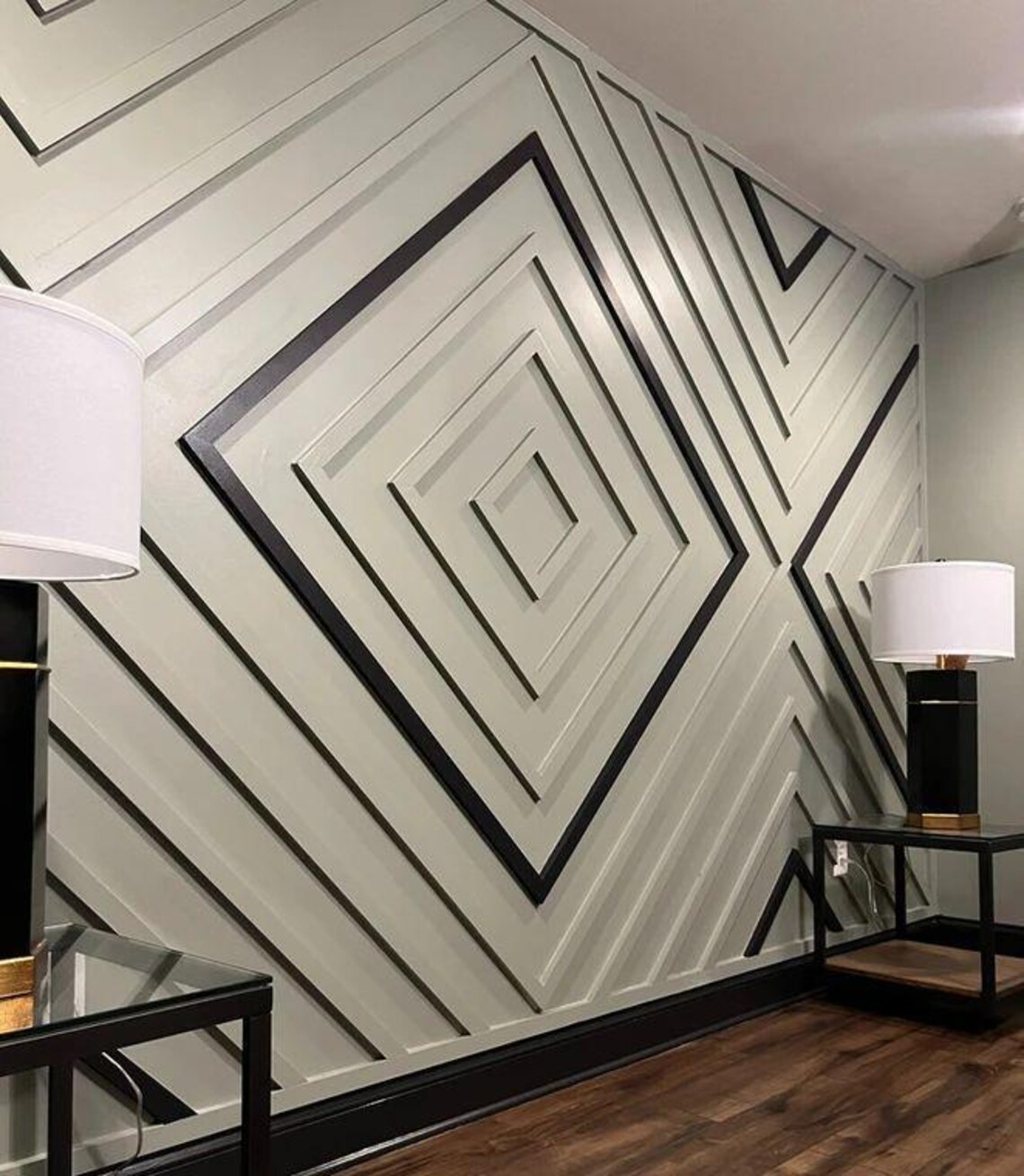 Asymmetrical Accent Wall Molding Design Plan (digital Download) - Etsy