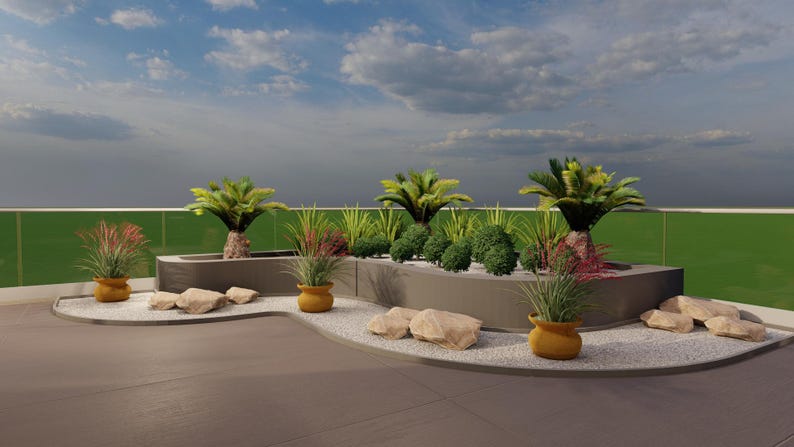 Custom 3D Garden Design Rendering, Terrace & Backyard (digital Delivery ...