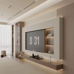 Custom 3D TV & Wall Unit Designs – Creative Wooden Console Ideas for ...