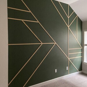 Mountain Accent Wall Design With Blueprint & Cut List | Customizable ...