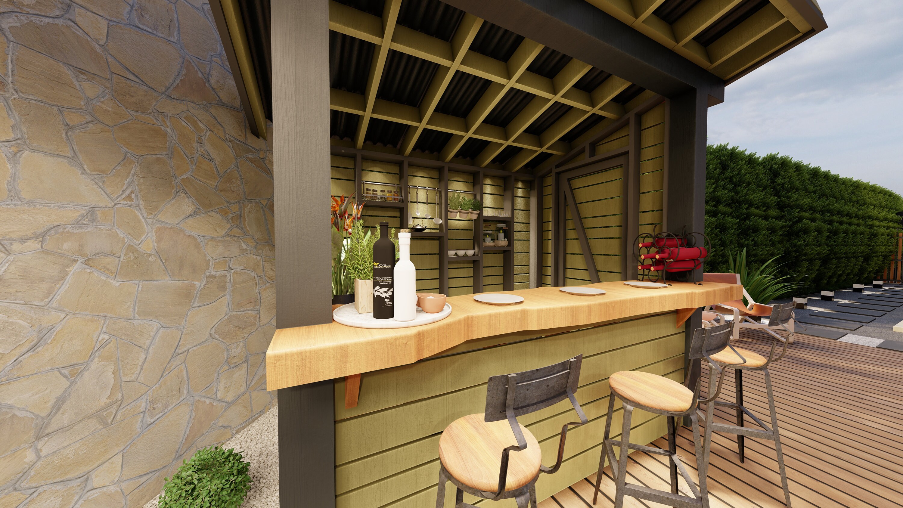 Easy DIY Outdoor Bar Plans, Step by Step Instructıon , Patio Bar Plans - Etsy