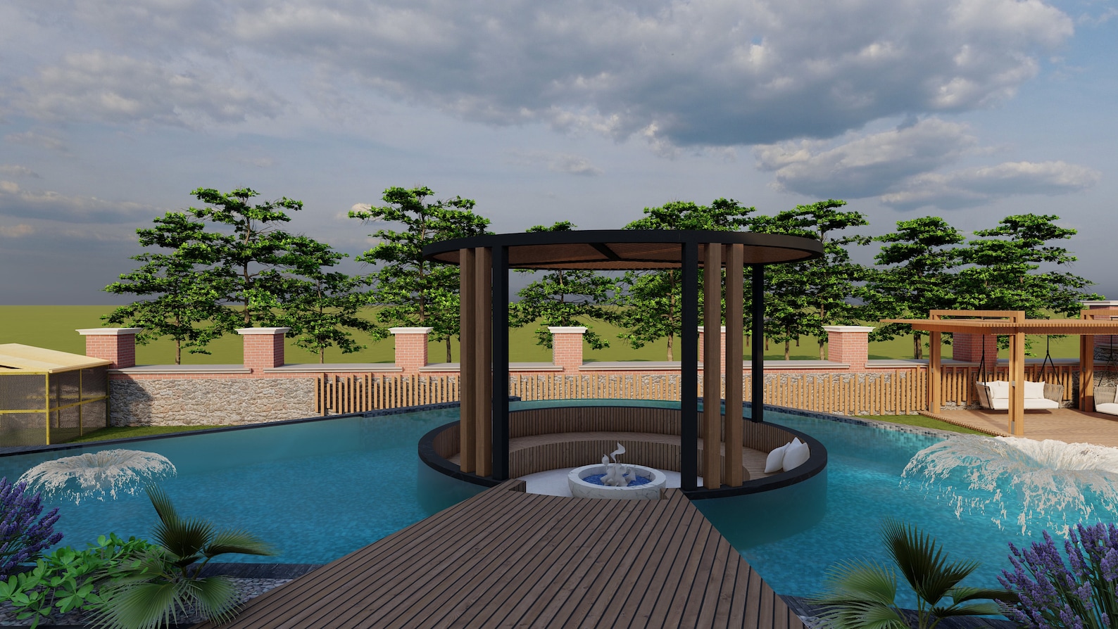 Online Backyard Design, Backyard 3D Rendering, 3d Rendering, Custom ...