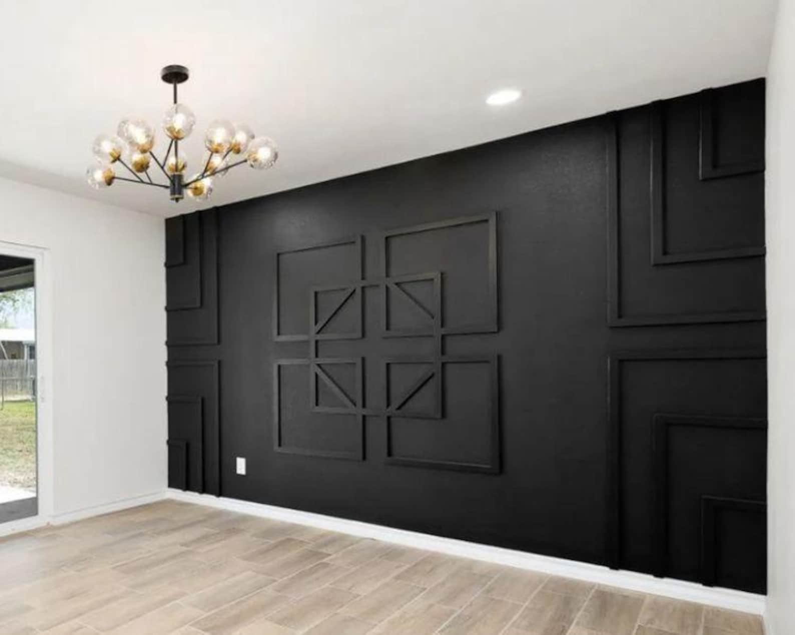 Custom Accent Wall Design Plans, Geometric Trim (digital Download) - Etsy