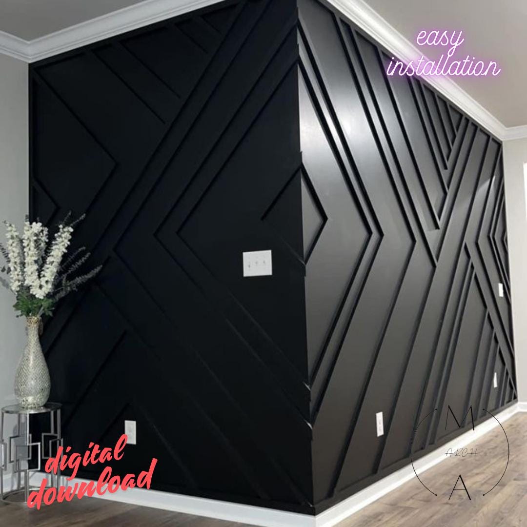 Customized Accent Wall Plans, Amazing Wall Design, Trim Wall Design ...