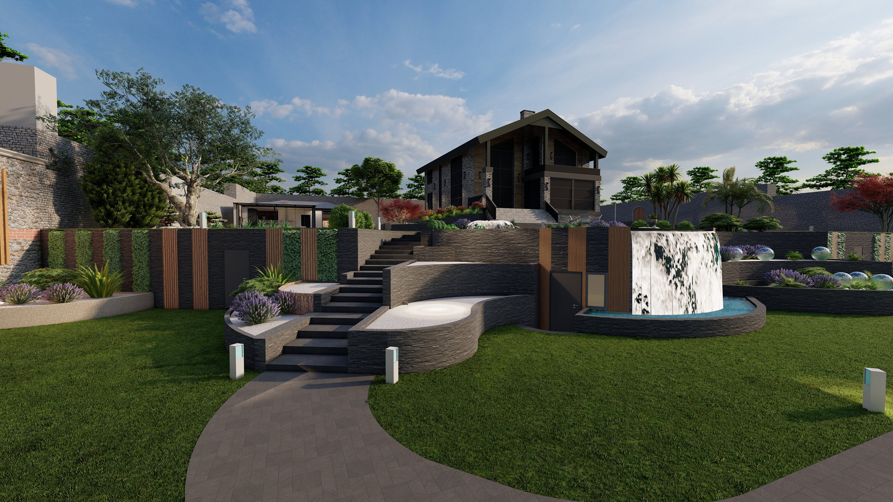 Online Backyard Design, Backyard 3D Rendering, 3d Rendering, Custom ...