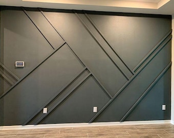 Customized Accent Wall Plans, Amazing Wall Design, Trim Wall Design ...