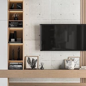 Custom 3D TV & Wall Unit Designs – Creative Wooden Console Ideas for ...