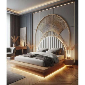 Custom 3D Bed & Headboard Wall Designs – Creative Wooden Panel Ideas ...