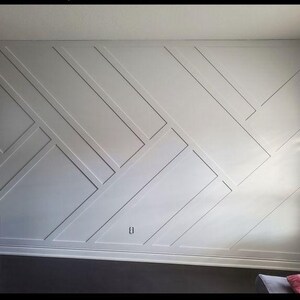 Asymmetrical Accent Wall Molding Design Plan (digital Download) - Etsy