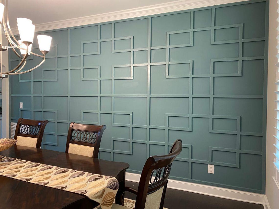 Custom Accent Wall Design Plans, Geometric Trim (digital Download) - Etsy