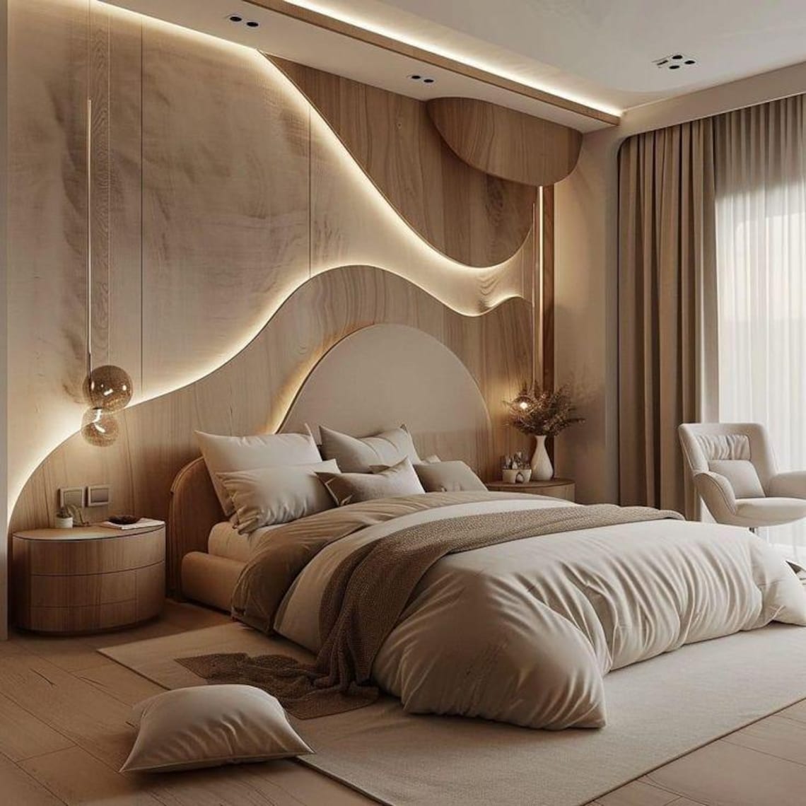 Custom 3D Bed & Headboard Wall Designs – Creative Wooden Panel Ideas ...