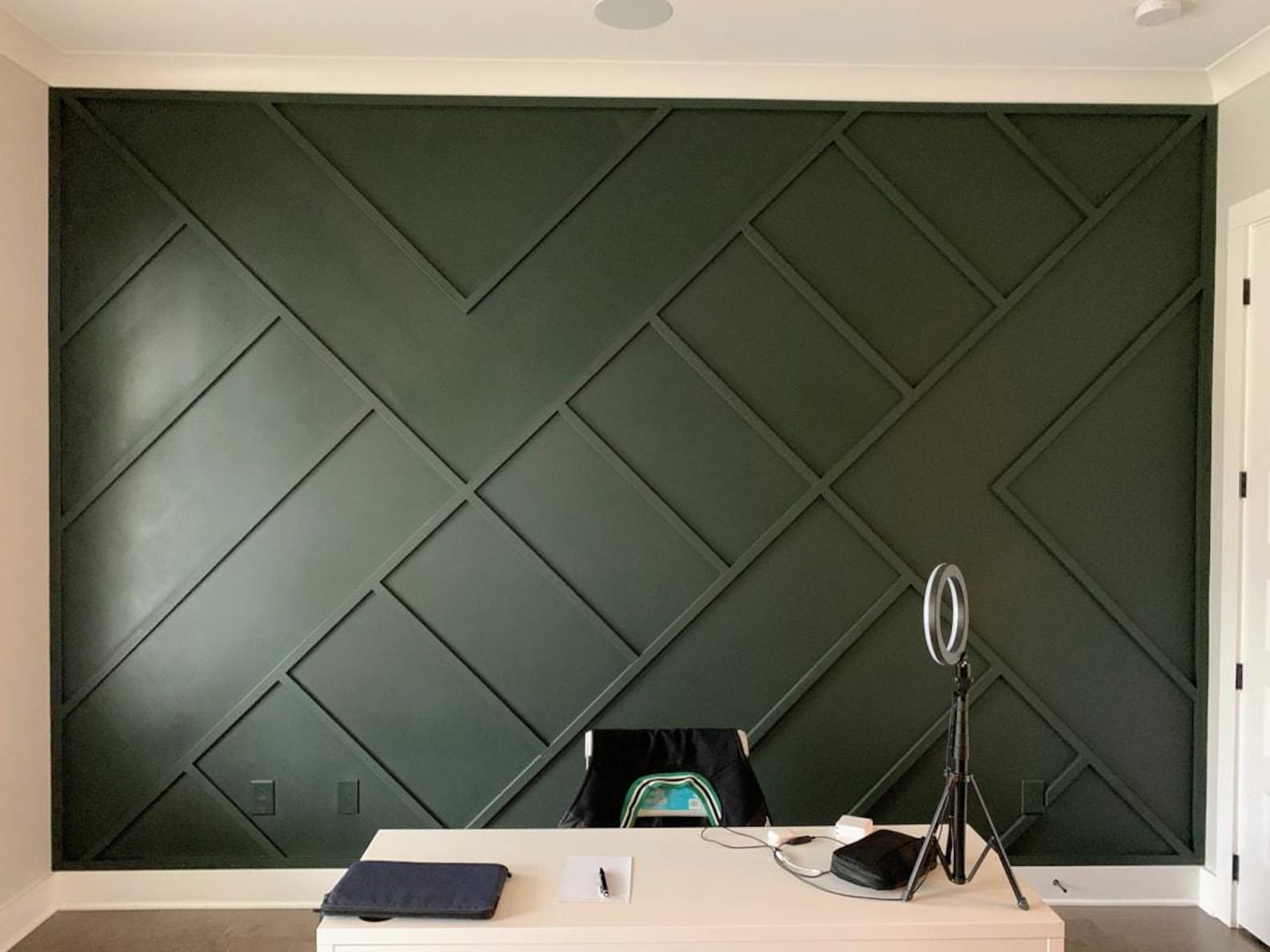 Modern Geometric Wall Paneling, Custom Accent Wall Design - Etsy