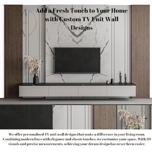 Custom 3D TV & Wall Unit Designs – Creative Wooden Console Ideas for ...