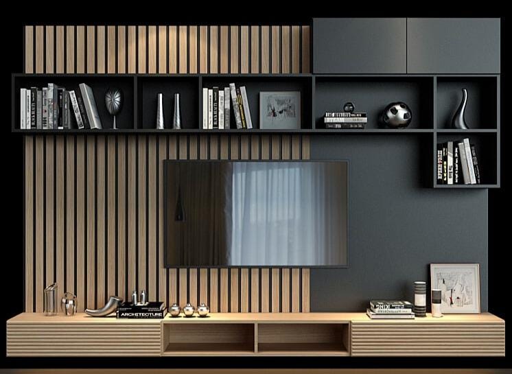 Custom 3D TV & Wall Unit Designs – Creative Wooden Console Ideas for ...
