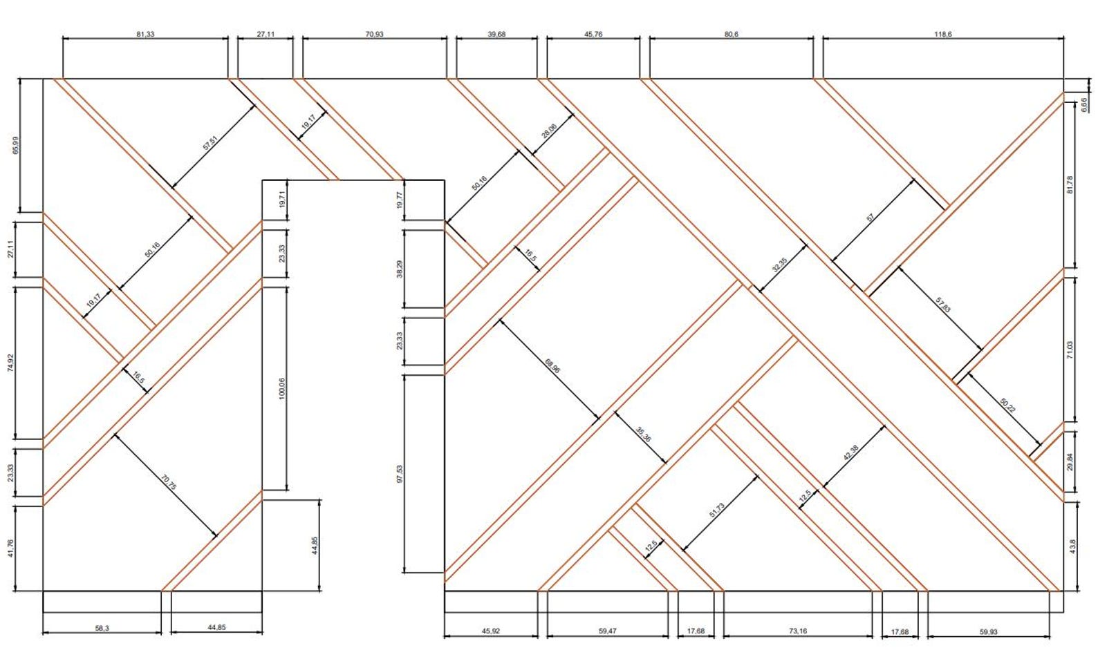 Custom Accent Wall Design | Blueprint & Cut List (digital Download) - Etsy