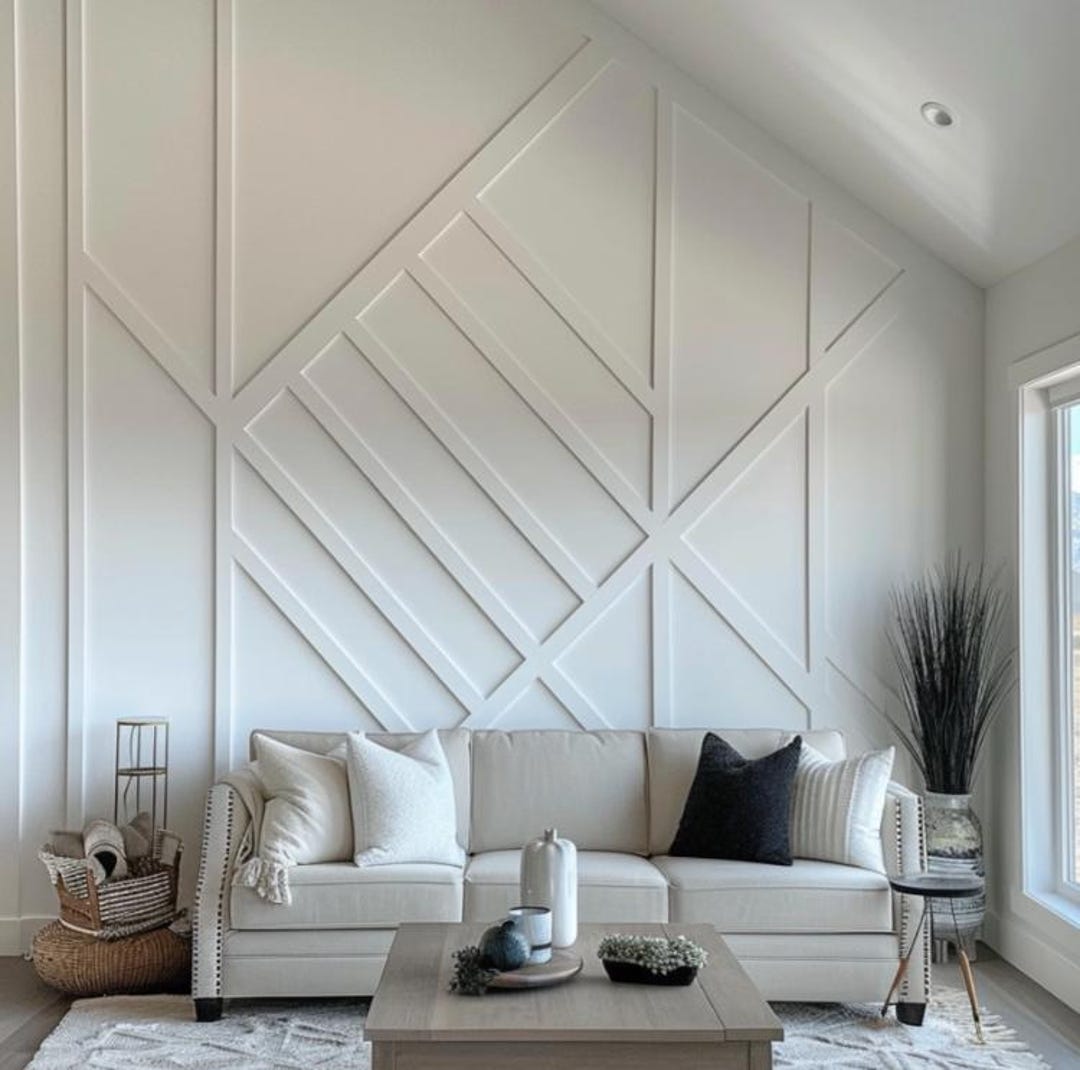 Custom Accent Wall Design Plans, Blueprints & Cutting List (digital ...