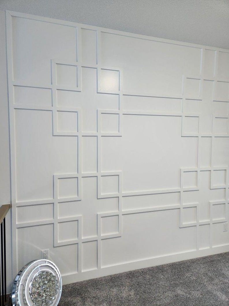 Custom Accent Wall Design Plans, Geometric Trim (digital Download) - Etsy