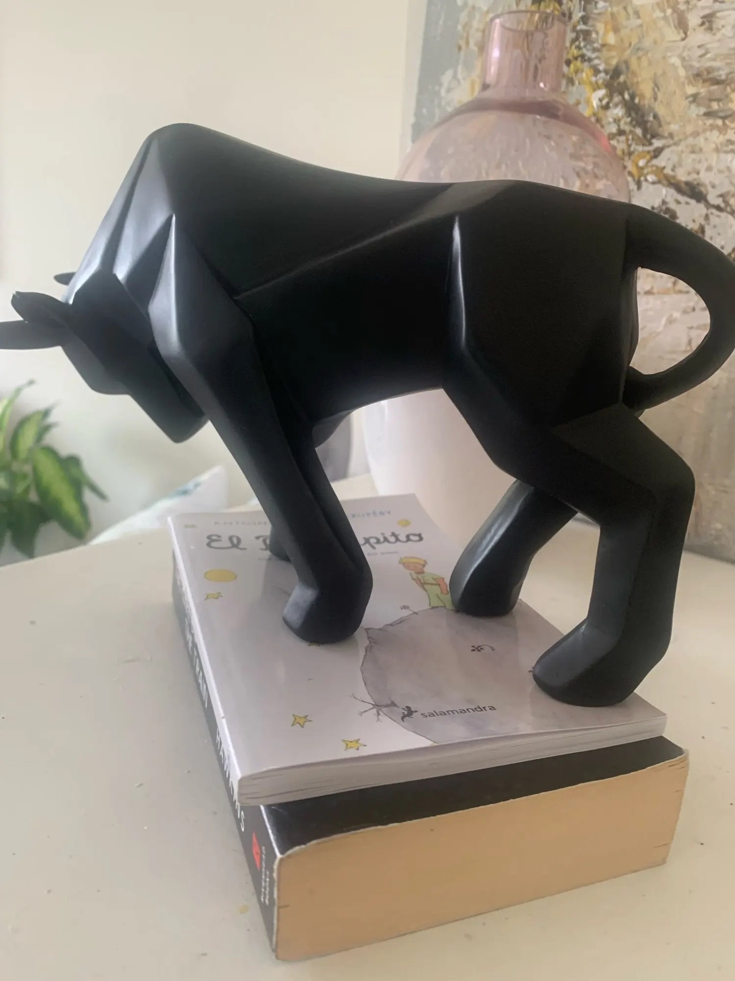 Bull Modern Sculpture Geometric Red Bull Statue Bull Market Bull ...