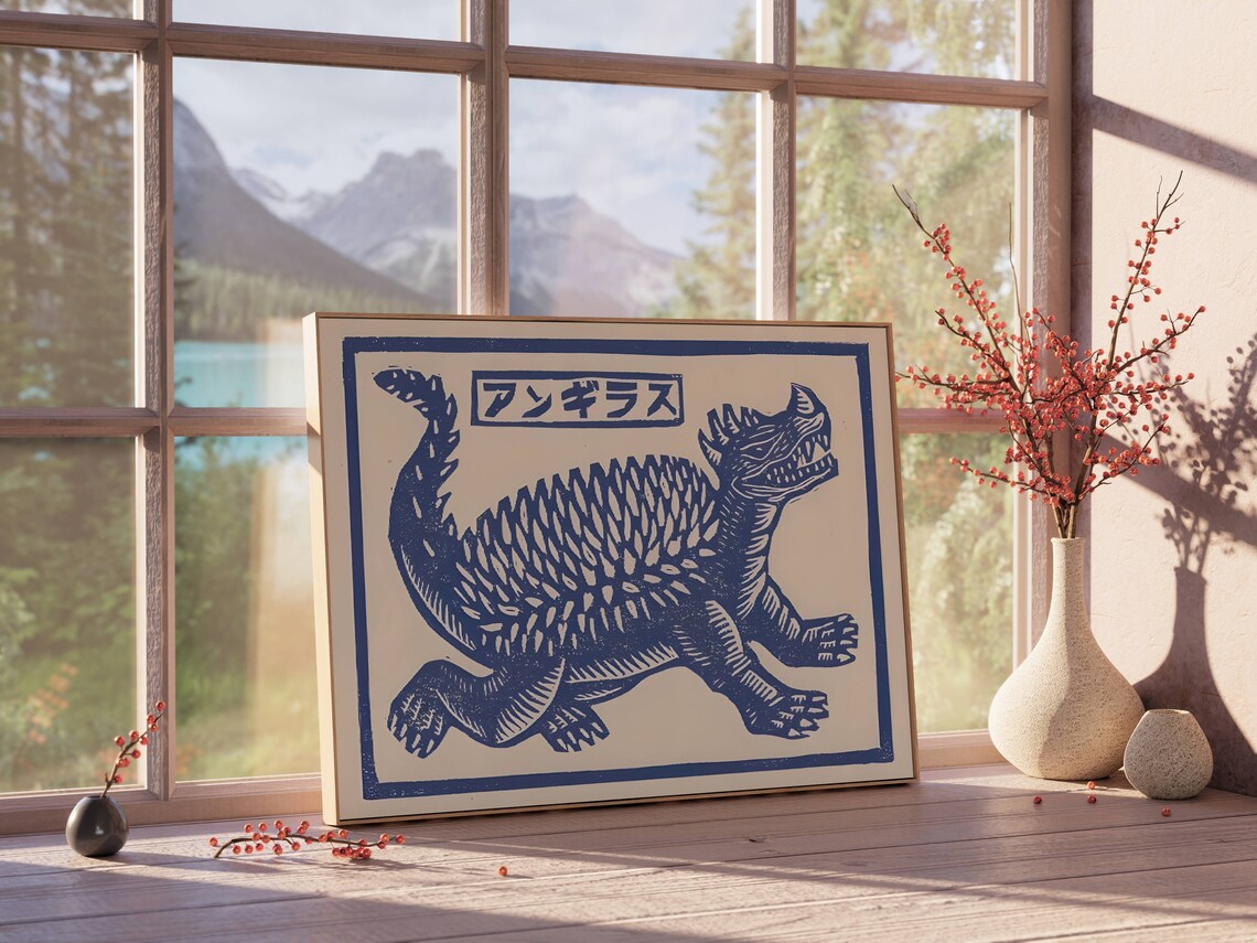Vintage Godzilla Collection Anguirus Print, Godzilla Poster, Vintage ...