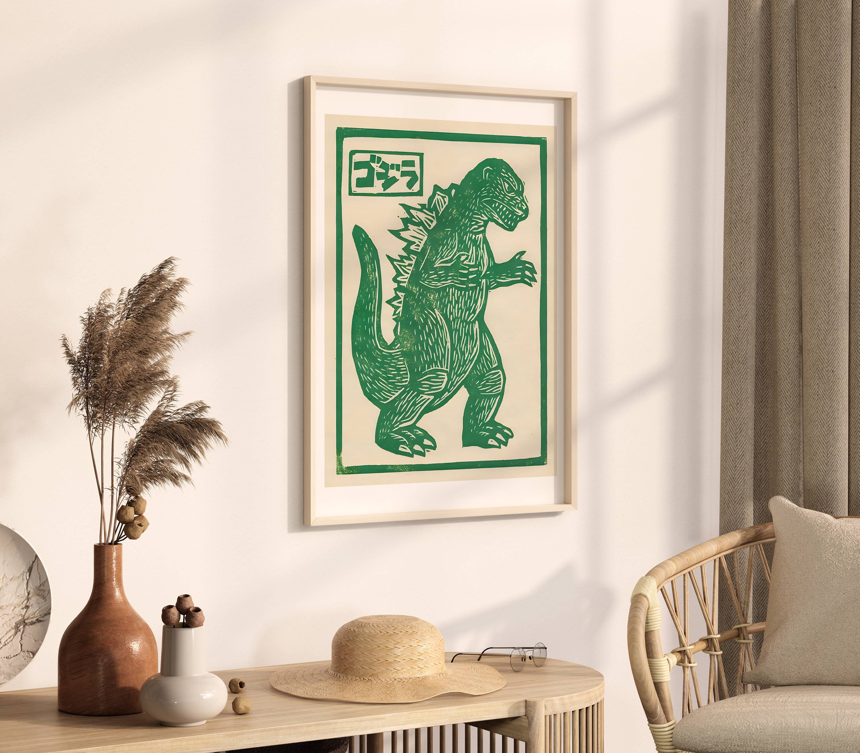 Vintage Godzilla Print, Godzilla Poster, Vintage Print, Vintage Poster ...