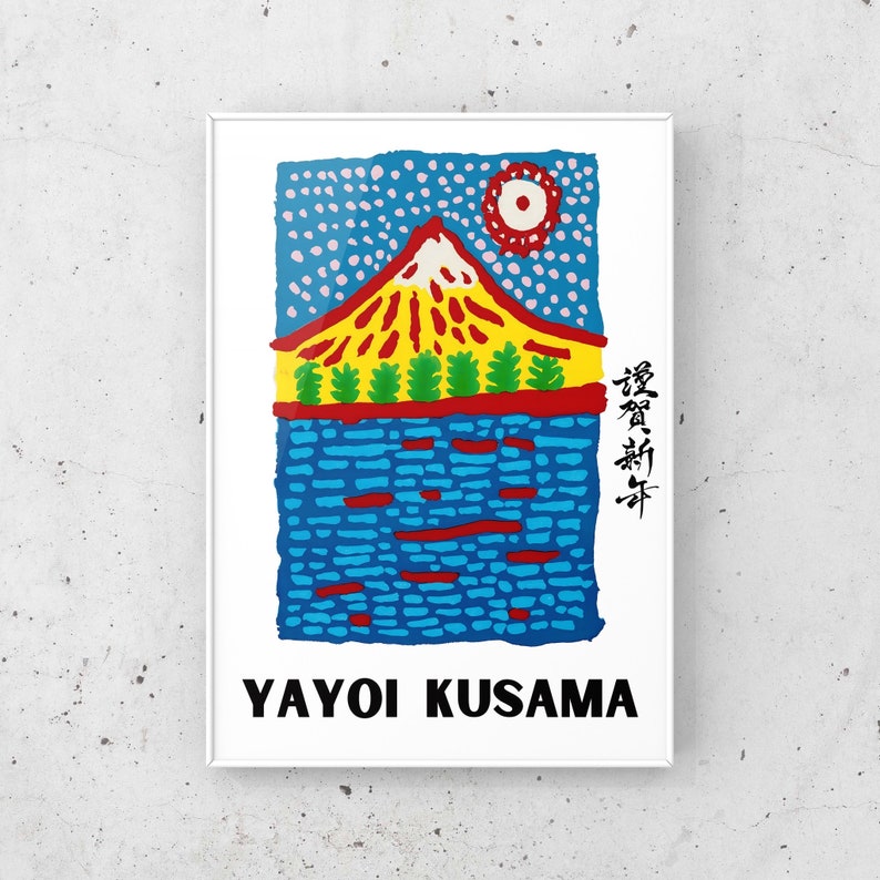 Yayoi Kusama Poster, Yayoi Kusama Print, Japanese Wall Art, Exhibition ...