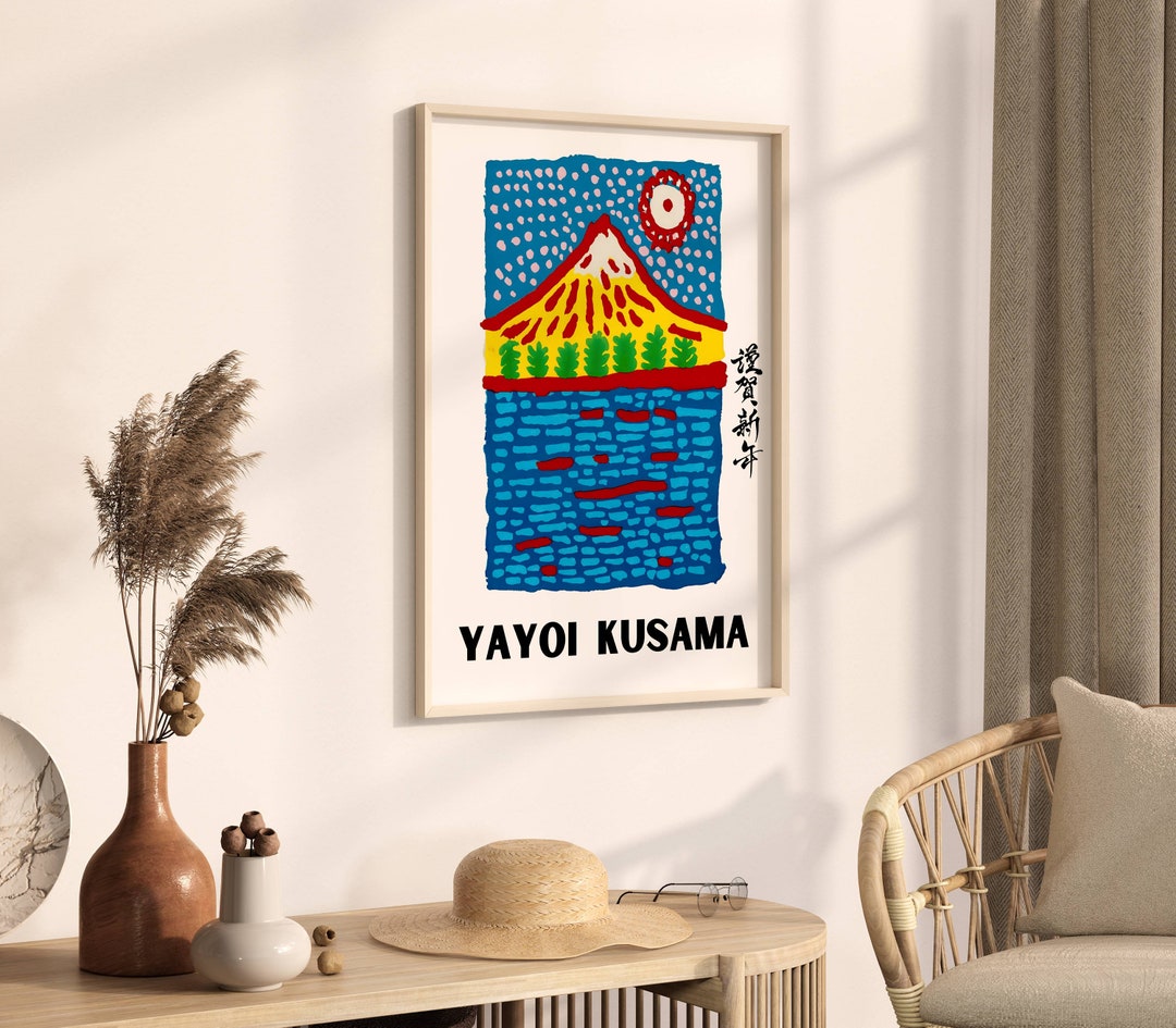 Yayoi Kusama Poster, Yayoi Kusama Print, Japanese Wall Art, Exhibition ...